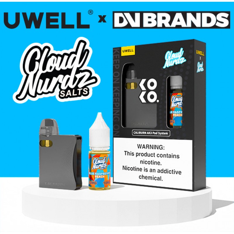 Cloud Nurdz Salt x Uwell Caliburn AK3 - E-Liquid + Device Bundle